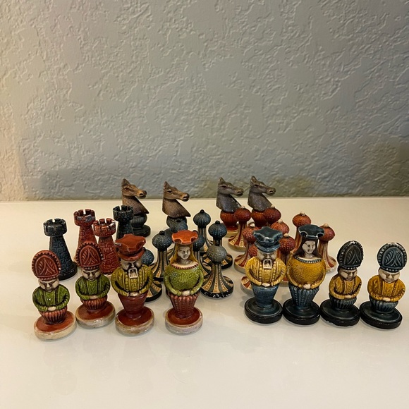 italy | Art | Handcrafted Colorful Chess Set | Poshmark